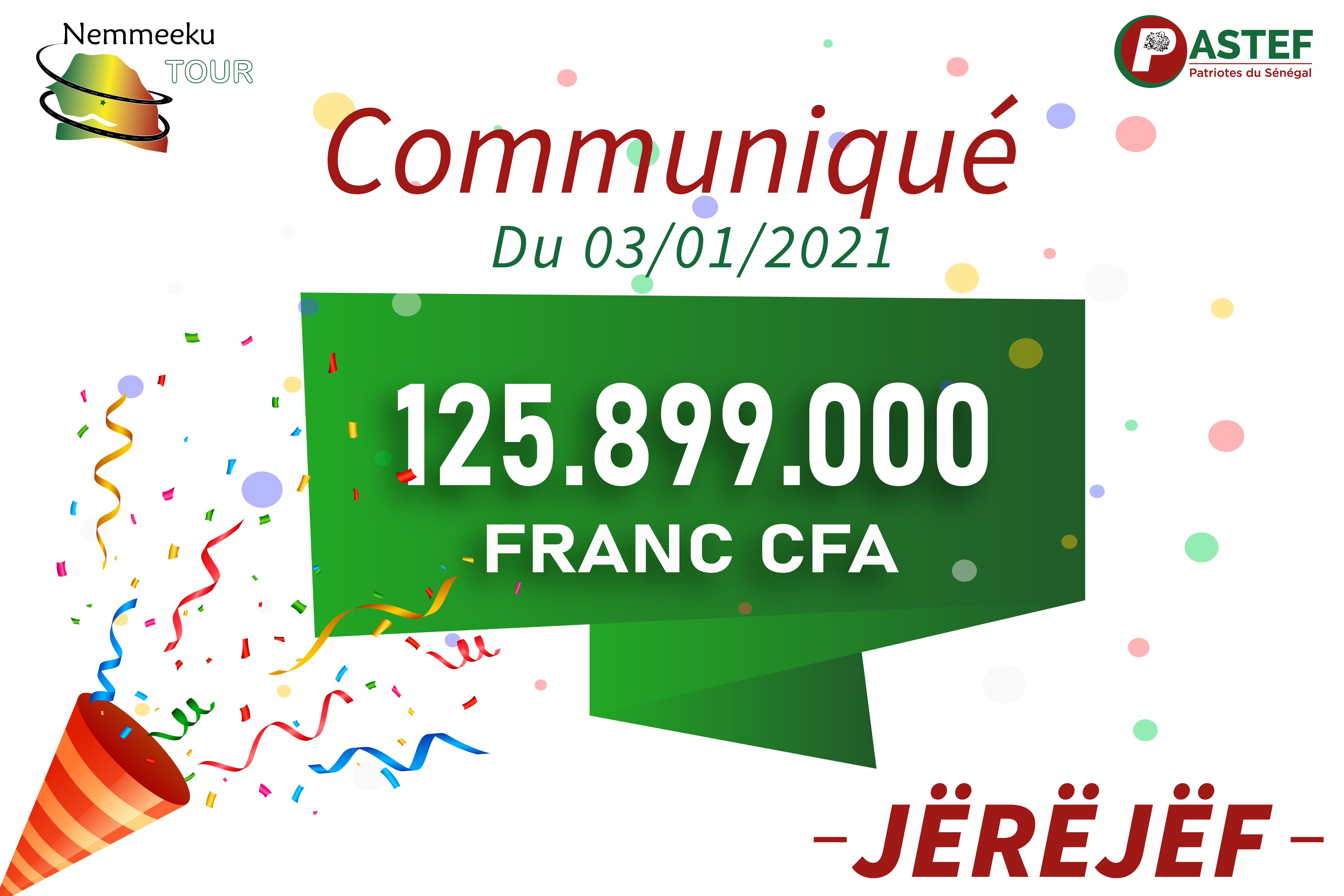 Communique N°001 Levée De Fonds Internationale Du 02 01 2021 De Pastef